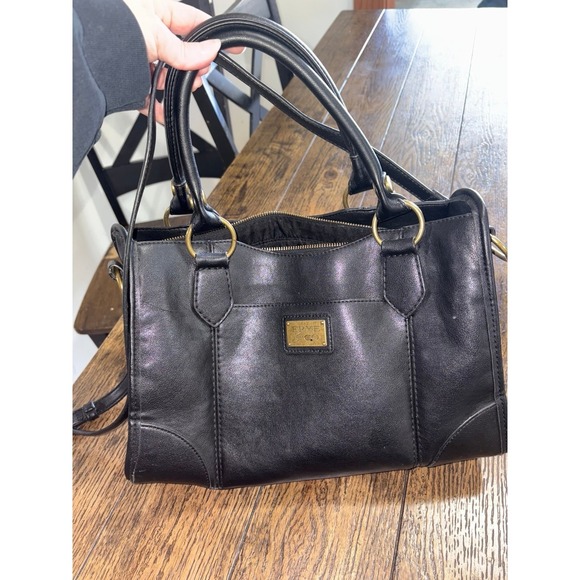 Frye | Bags | Frye And Co Core Satchel Purse Faux Leather Bag Black ...